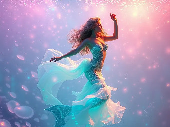 Sea Witchery AI Image Generator – Create Iridescent Mermaidcore Fantasy Art | Samples